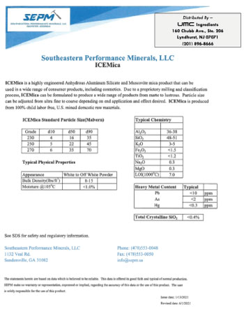 Cosmetic Ingredients - UMC